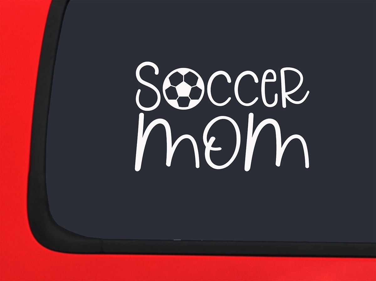 Car Sticker Soccer Mom Ball Support Love Parent Sports Field Car Window ...