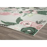 Rugs America Hanna VA40C Rose Garden Gray Floral Transitional Beige ...