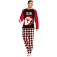 BULLPIANO Matching Family Christmas Pajama Set Long Sleeve Tops Red ...