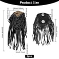 2Pcs Detachable PU Leather Tassel Epaulettes Punk Style Pyramid Stud ...