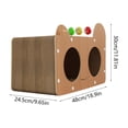 2-in-1 Cat Scratcher House, Double-Sided Large Cardboard Scratching Pad ...