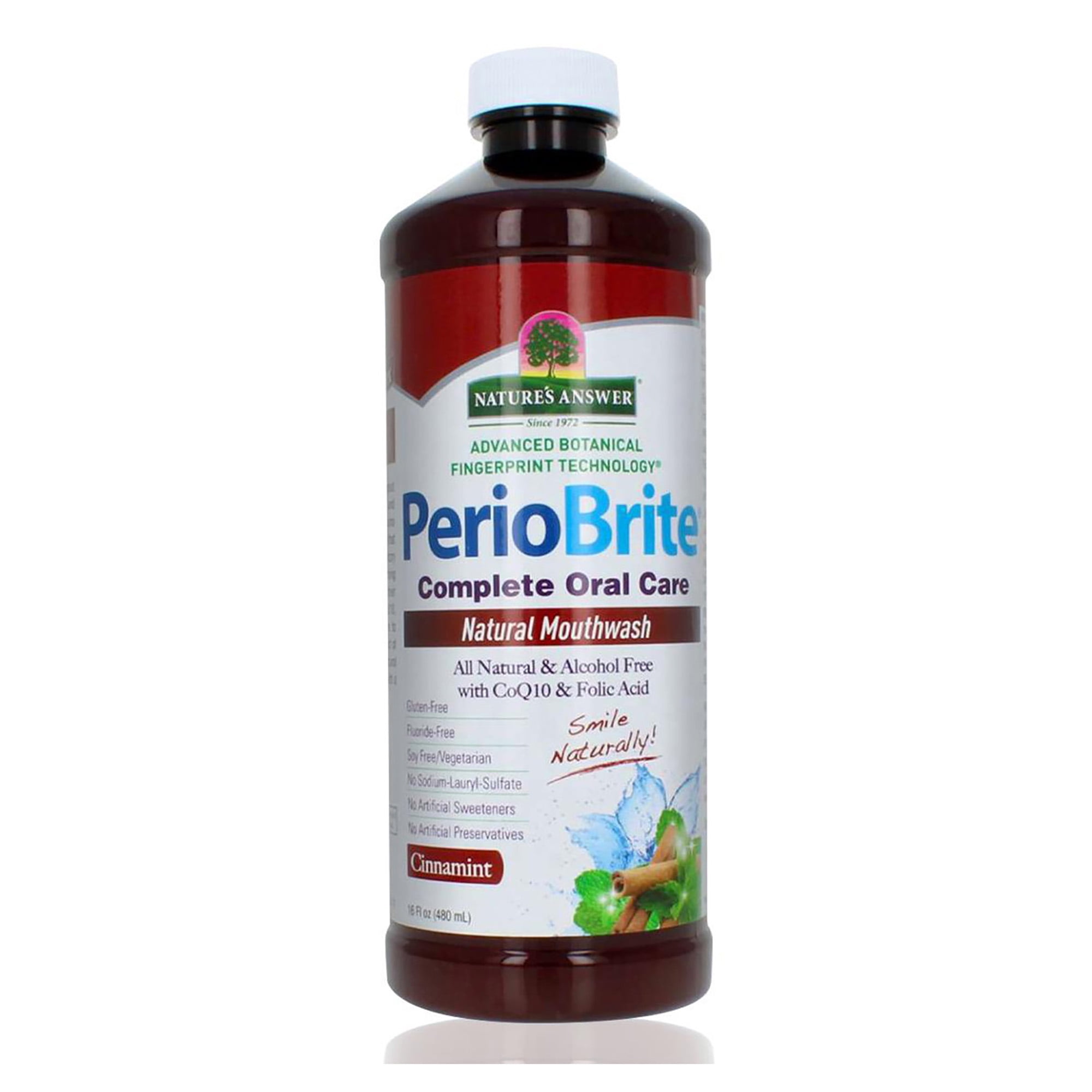 Nature's Answer Periobrite Mouthwash, Enjuague bucal, Cinnamint, 480 ml ...