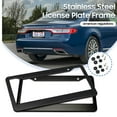 Ossuret Black Metal License Plate Frame, Durable Stainless Steel ...