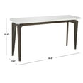 SAFAVIEH Josef Retro Lacquer Floating Top Console Table White / Dark ...