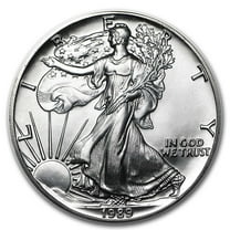 2002 BU American Silver Eagle Bullion Coin - US Liberty Edition ...