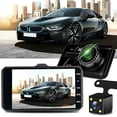 GJX 2026 New Car Dash Cam Front and Rear,Dual Dashcam,4" Touch Screen ...