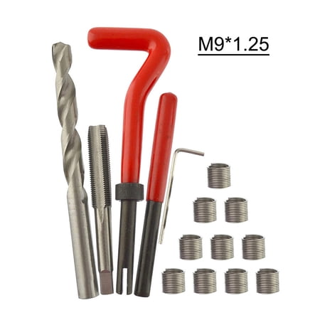 15Pcs Metric Thread Insert Kit M4 M7 M9 M11 Helicoil Car Pro Coil Tool ...