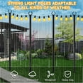 6 Pack String Light Poles, Outdoor String Light Pole 10 ft Forked Metal ...