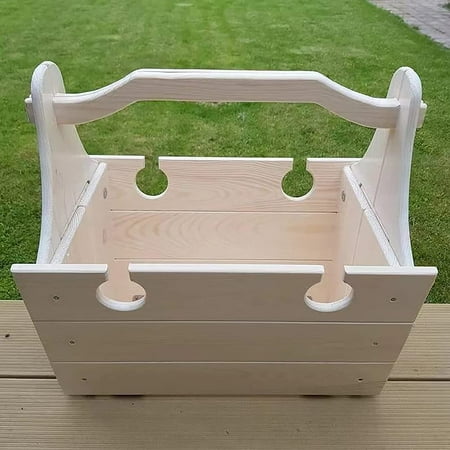 Folding Picnic Basket Table Wooden Folding Picnic Table with Wine Glass ...