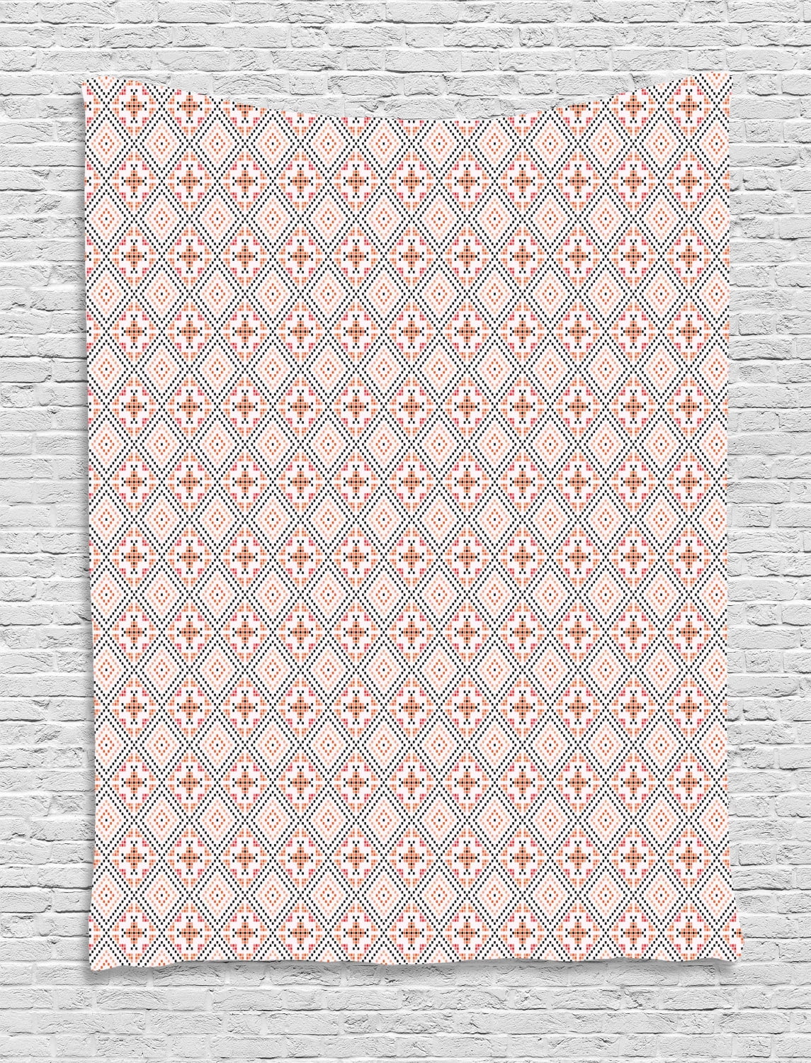 Geometric Tapestry, Traditional Grid Composition with Squares and ...
