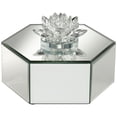 Dahlia Studios Lotus Hex 8 3/4" Wide Mirrored Jewelry Box - Walmart.com