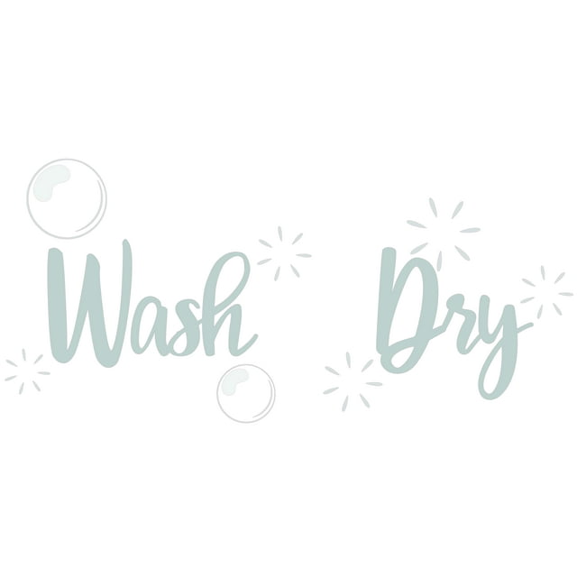 Wash and Dry Stickers for Laundry Machines Vinyl Decal - Washer and ...