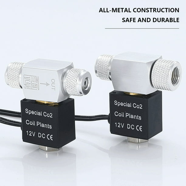 Clairlio Automatic Solenoid Valve AC100-240V Double Head Co2 Solenoid ...