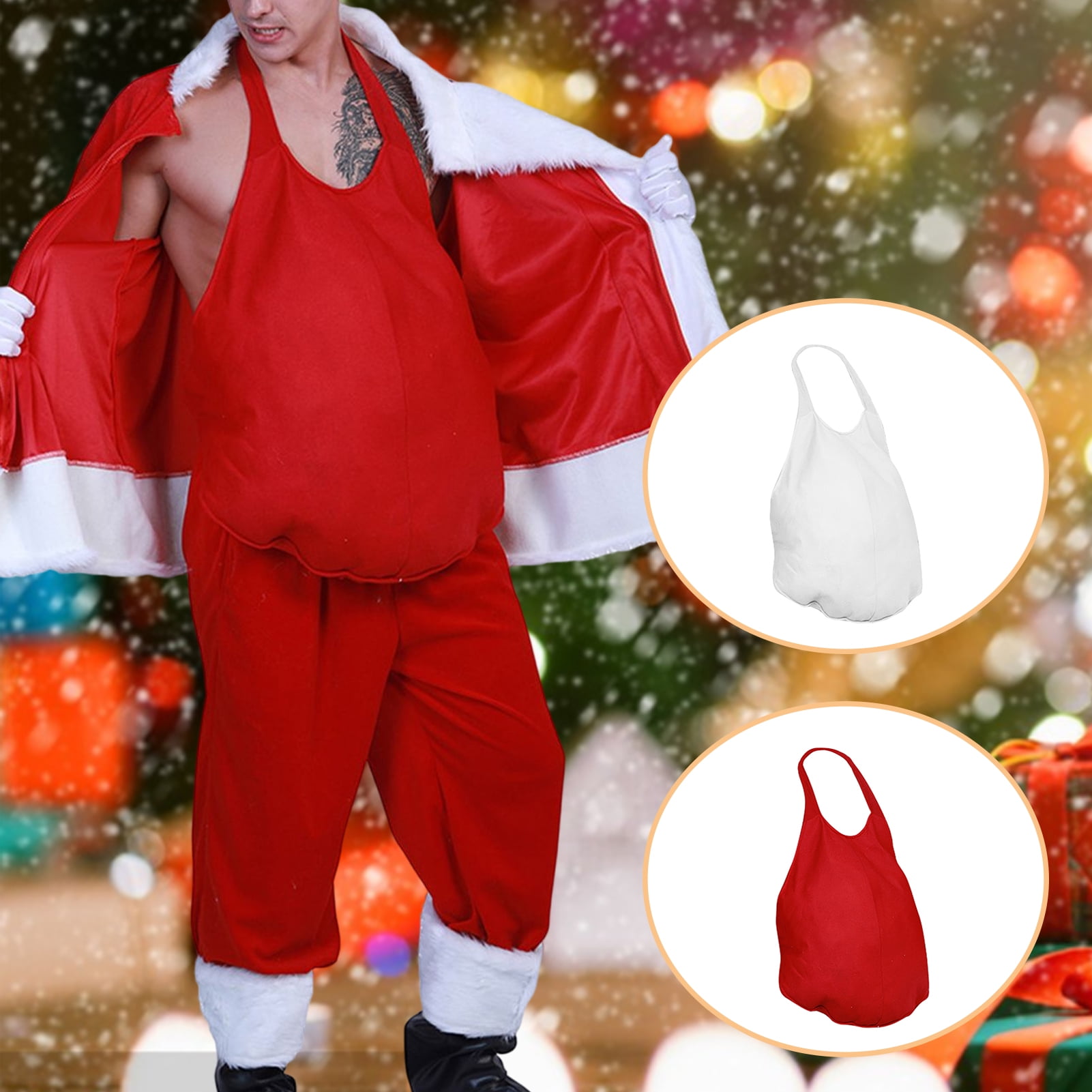 Buy Cheer US Santa Belly Accessory Fake Padded Santa Belly Stuffed ...