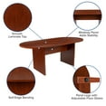 Flash Furniture Jones 6 Foot (72 inch) Oval Conference Table in Cherry ...