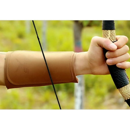 Brown Archery Leather Lace Wri tband Protector Hunting Bow Tool to ...
