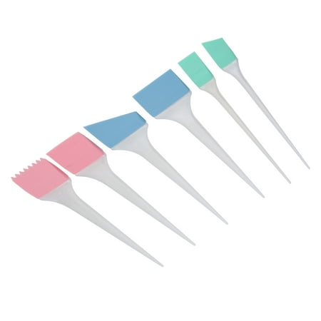 6Pcs Hair Dyeing Brush Set - Hair Coloring Brush Kit Silicone Hair ...