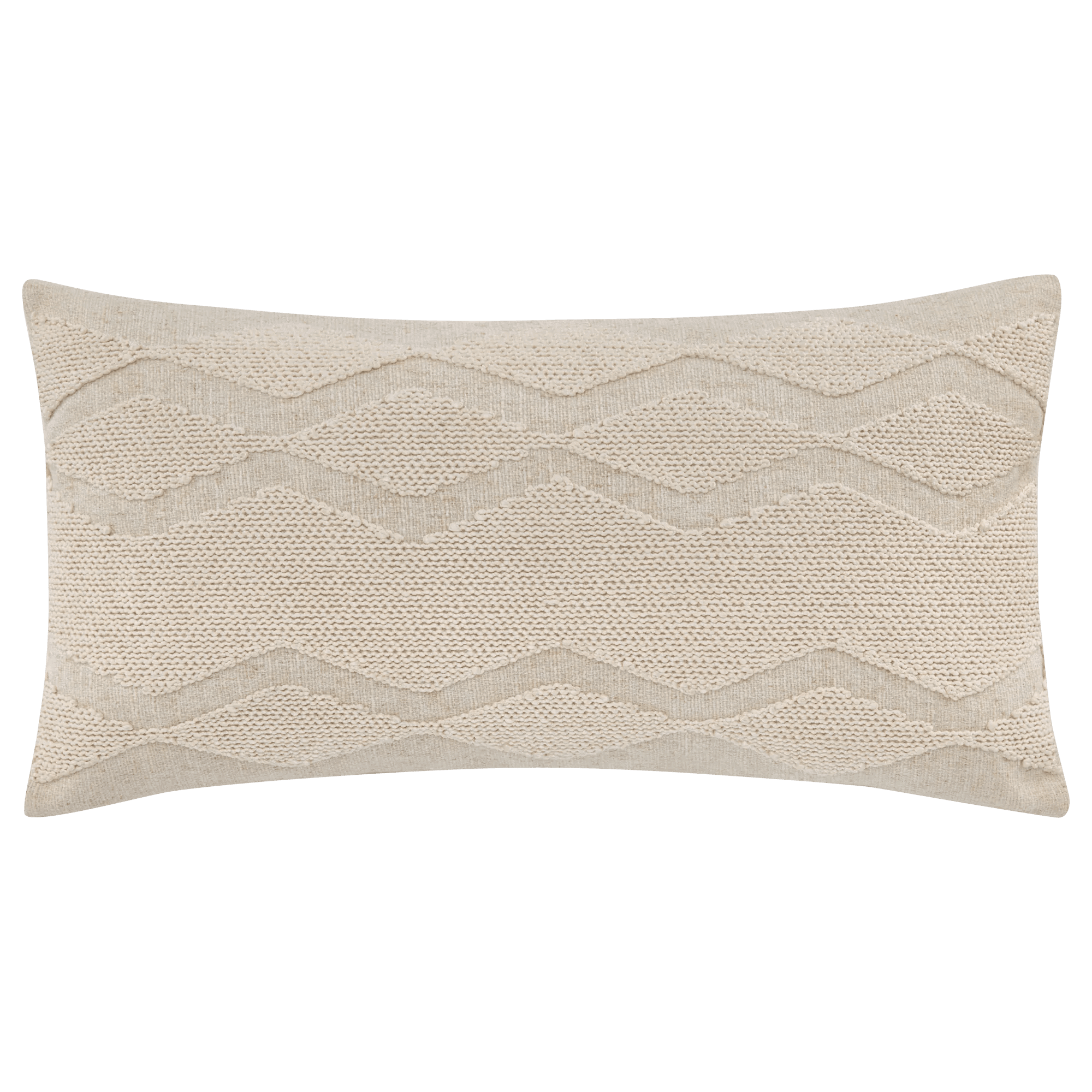 Bouclair Beige Yara Lumbar Decorative Pillow 12x24 in (30x61 cm ...
