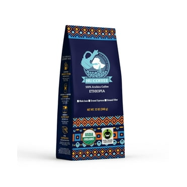 Decaffeinated Ethiopia Sidamo Coffee | USDA Organic | Fairtrade | Medium Roast | Whole Bean | 12 ...
