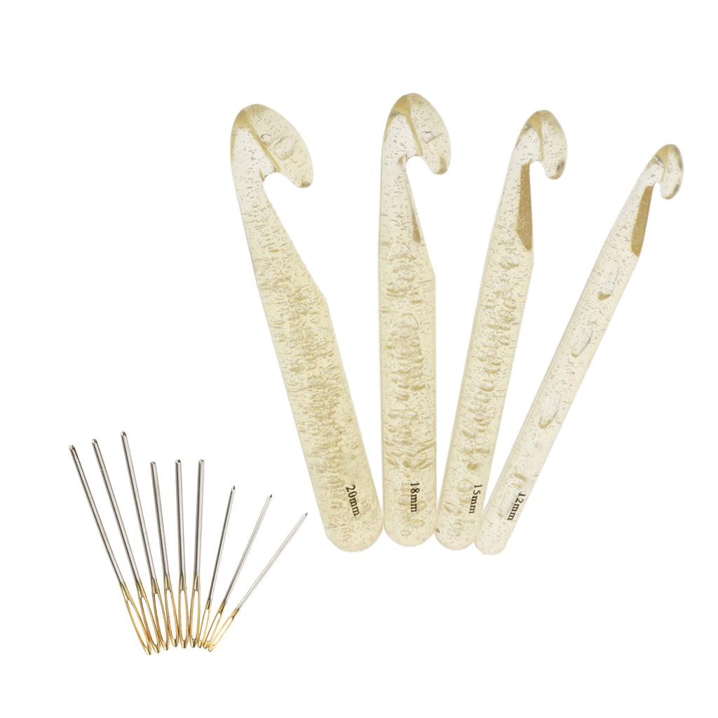 Click here for Veasfak 13pcs Huge Crochet Hooks Knitting Needles... prices