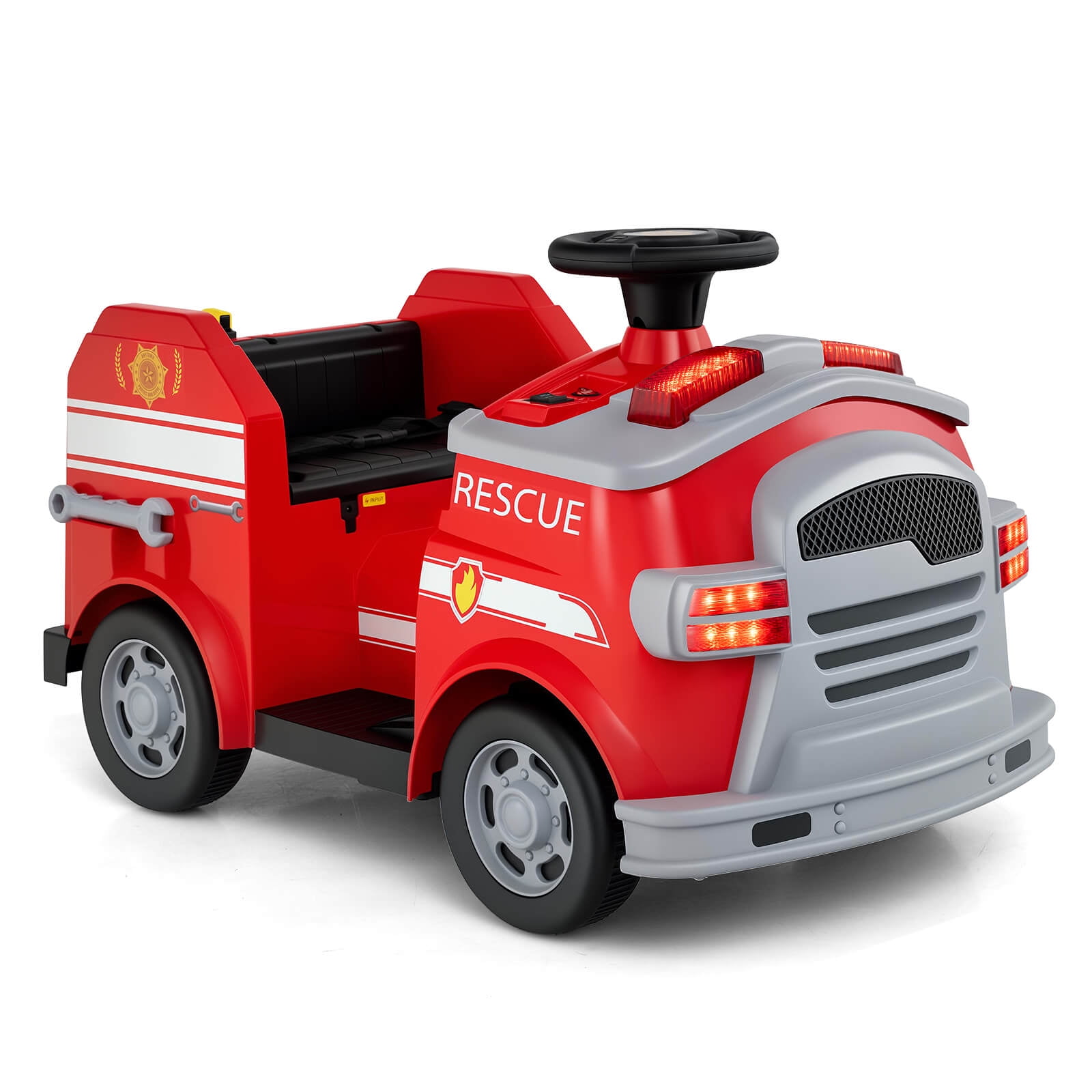 Click here for Costway 12v Kids Ride On Fire Truck Toddler Fire T... prices