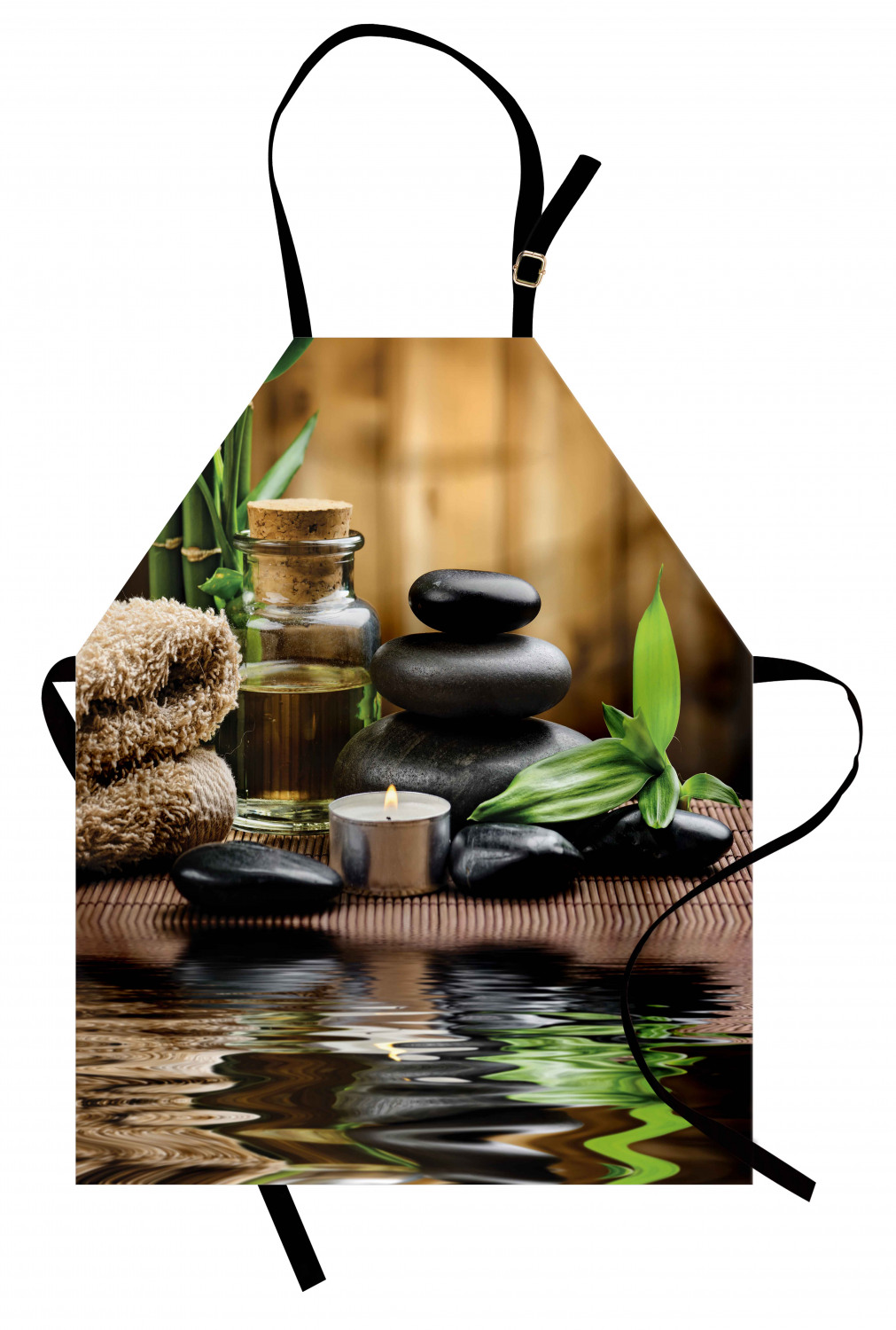 Spa Apron Asian Zen Massage Stone Triplets with Herbal Oil and Scent ...