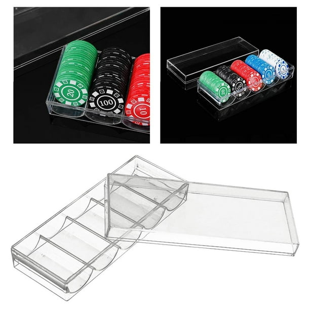 facefd Clear Chips Tray Stackable for Family Gaming Accessories ...