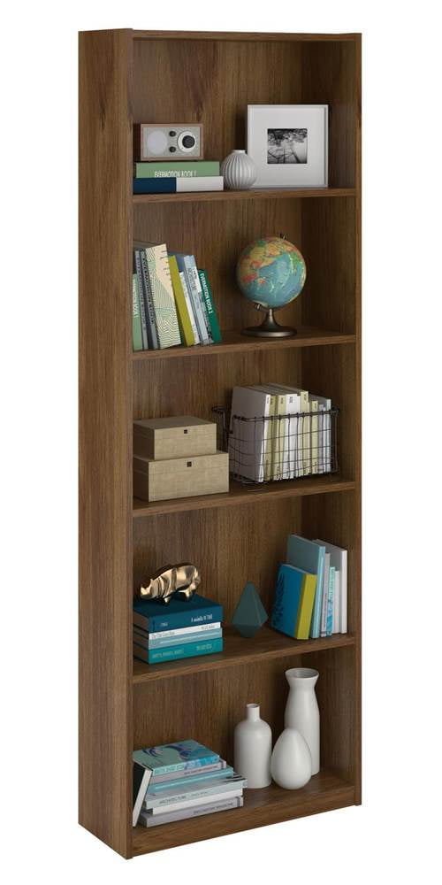 5-Shelf Bookcase in Bank Alder Finish - Walmart.com