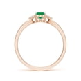 2wist Designs 18K Rose Gold Plated Solitaire Ring Oval Shape Emerald ...