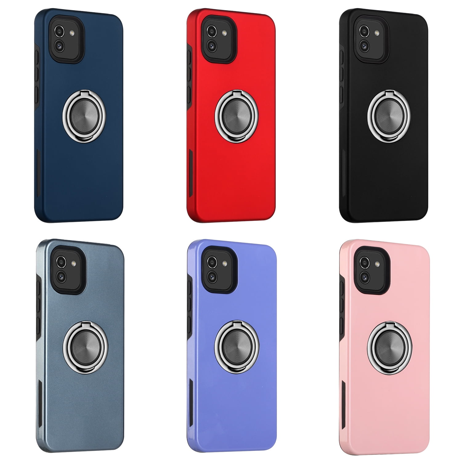 Samsung Galaxy A03 Phone Case, Slim Durable Magenetic Ring Kickstand ...