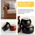 BESTYASH 4Pcs Round Wood Furniture Feet Black Sturdy Sofa and TV Stand ...