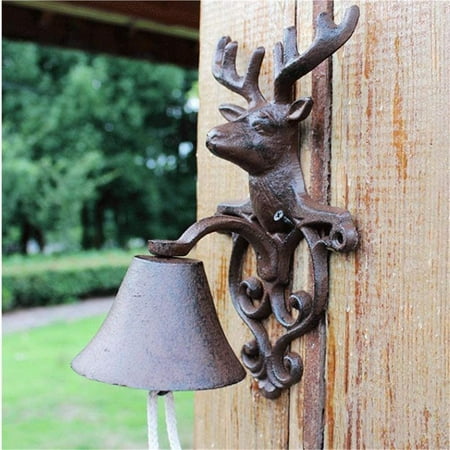 KSCD Heavy Duty Cast Iron Hanging Wall Bell,Hand-Operated Decorative ...