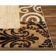 Well Woven Verdant Vines Modern Damask Border Rug Oriental Floral Area ...