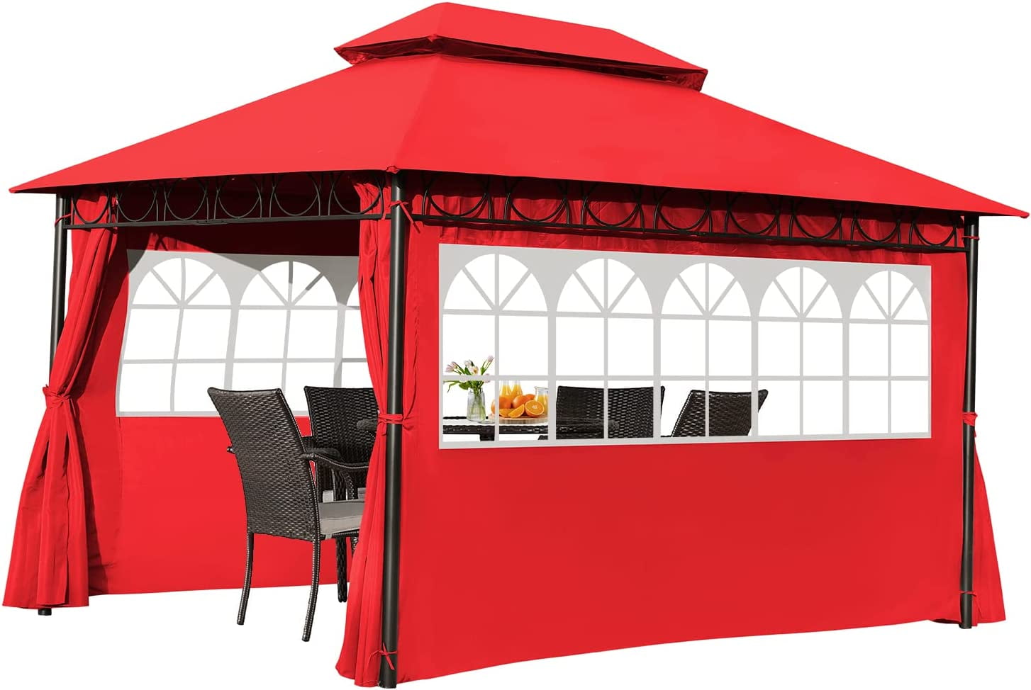 10'x13' Outdoor Gazebo Waterproof Canopies Gazebos Canopy Tent with 2 ...