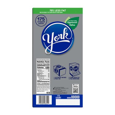 YORK Peppermint Patties Box, Dark Chocolate and Cool Refreshing Mint ...