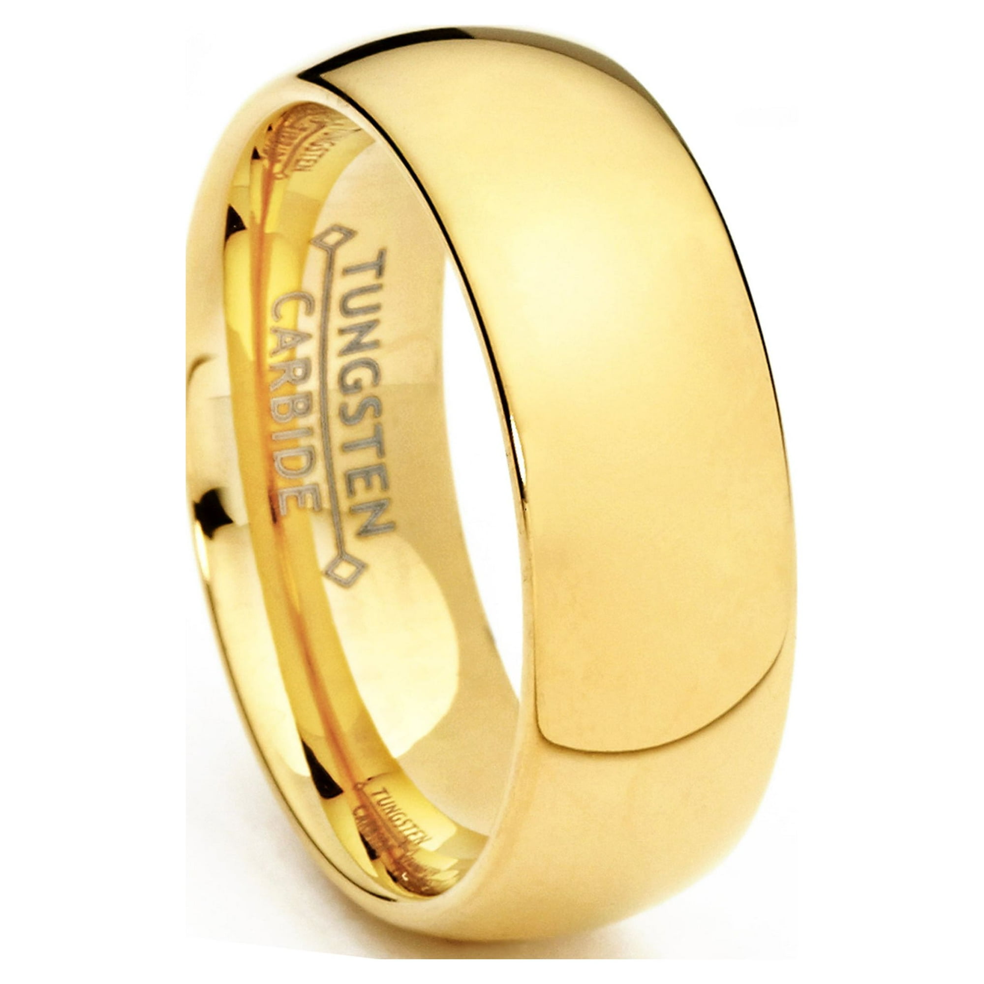 Click here for Metal Masters Co. Mens 7mm 18k Goldtone Plated Dom... prices