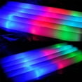 100 PACK 19" Neon Light up Foam Batons LED Glow Light Sticks Wands ...
