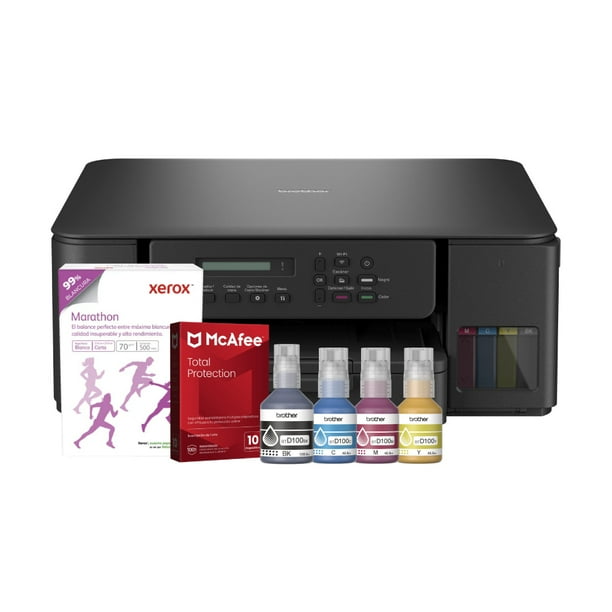 MULTIFUNCIONAL BROTHER DCPT-530W + KIT TINTAS BTD100 + PAPEL XEROX + ANTIVIRUS MCAFEE | Bodega ...