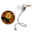 PIXNOR Mini USB Fan with 64 Colorful LED Patterns Circular Display ...