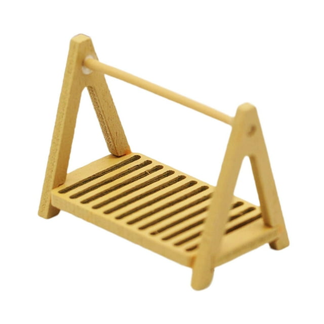 1/12 Scale Dolls House Wood Storage Rack Miniature for Dollhouse ...