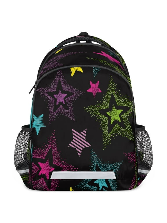 16.5in Metal Ge-ar So-lid Backpack With Front Pocket Lightweight School ...