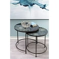 Paxton Metal and Printed Glass Tables - Set of 2 - Walmart.com