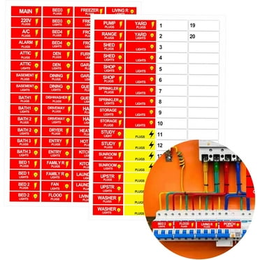 10 Sheets Versatile Breaker Panel Label For Circuit Breaker Box Fuse ...