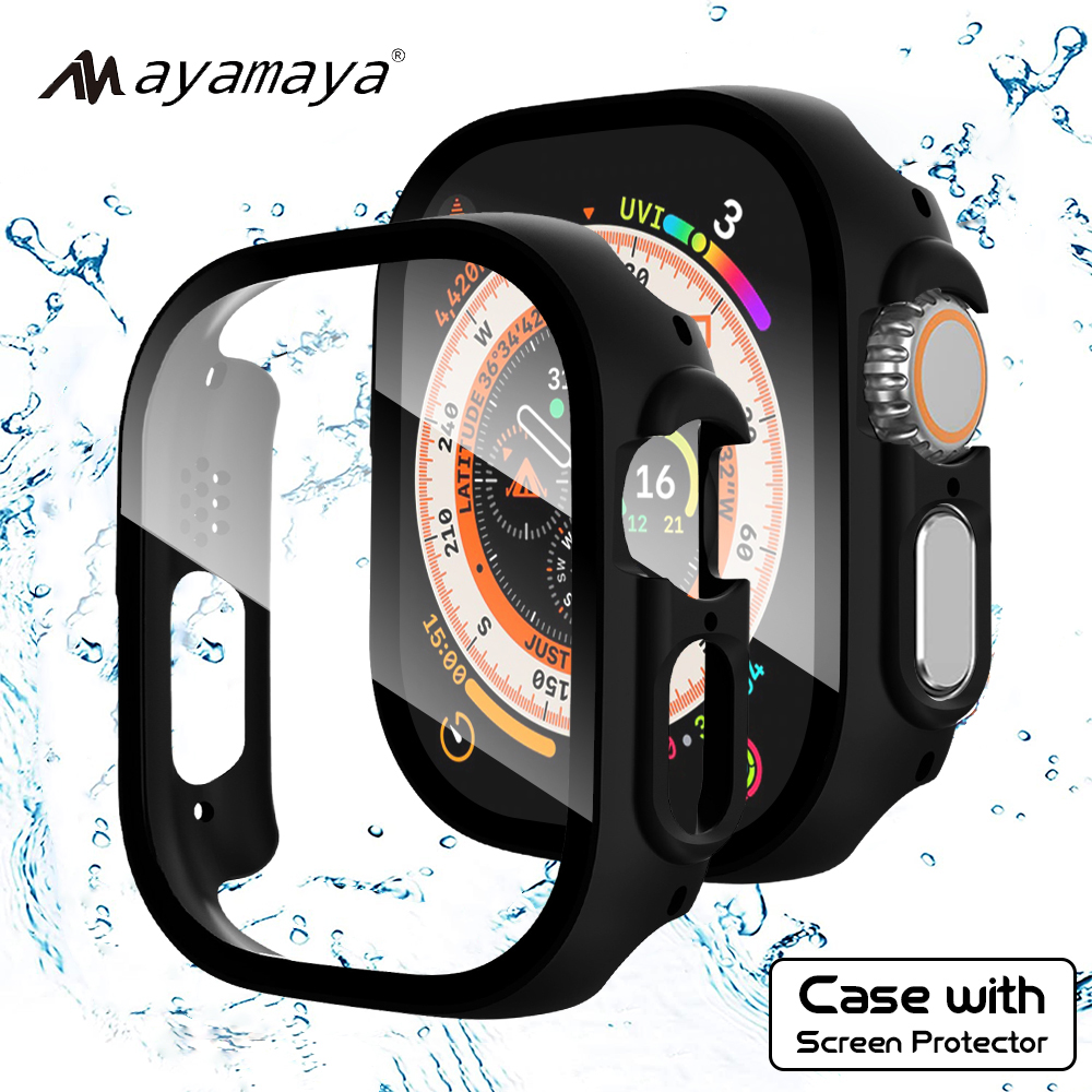 Case with Screen Protector for Apple Watch Series 8 Ultra 49mm AYAMAYA ...