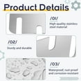 Bestwell 15 Pcs Door Hinge Shims Steel Metal Shim for Repair Kit, 4 ...