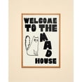 Affixzi Welcome to the Mad House Wall Art Print, Cat Poster, Quirky ...