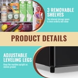 WANAI 4.5 Cu.ft Large Size Mini Fridge with Adjustable Thermostat ...
