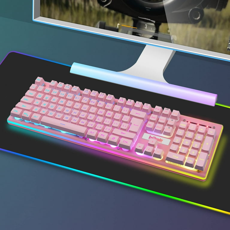 Pink Ergonomic Keyboard