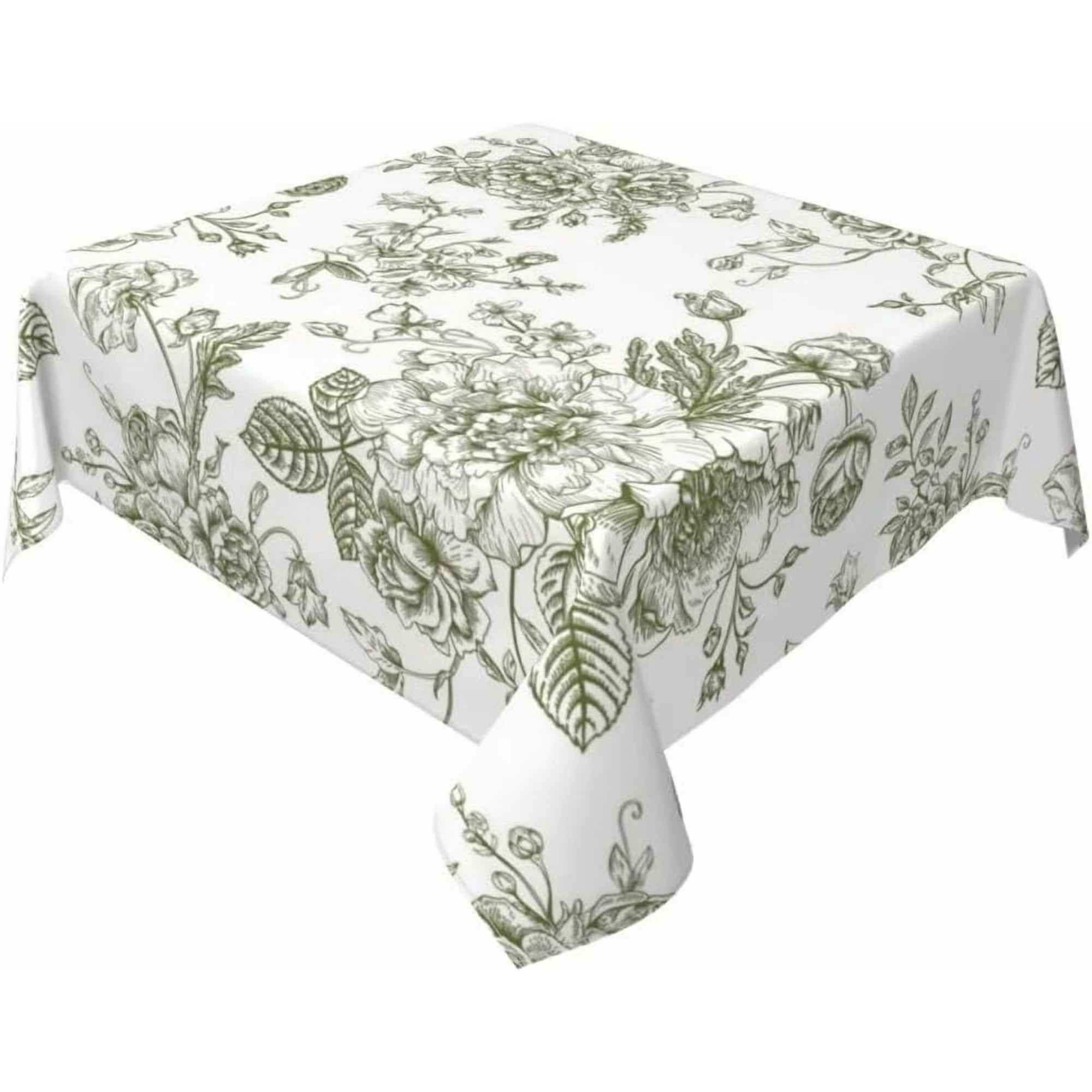 Click here for Pionxy Sage Green Floral Tablecloth 54 X 54 Inch S... prices