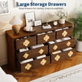 Dresser for Bedroom with 7 Decorative Front Drawers, 54'' Wide Chest of ...